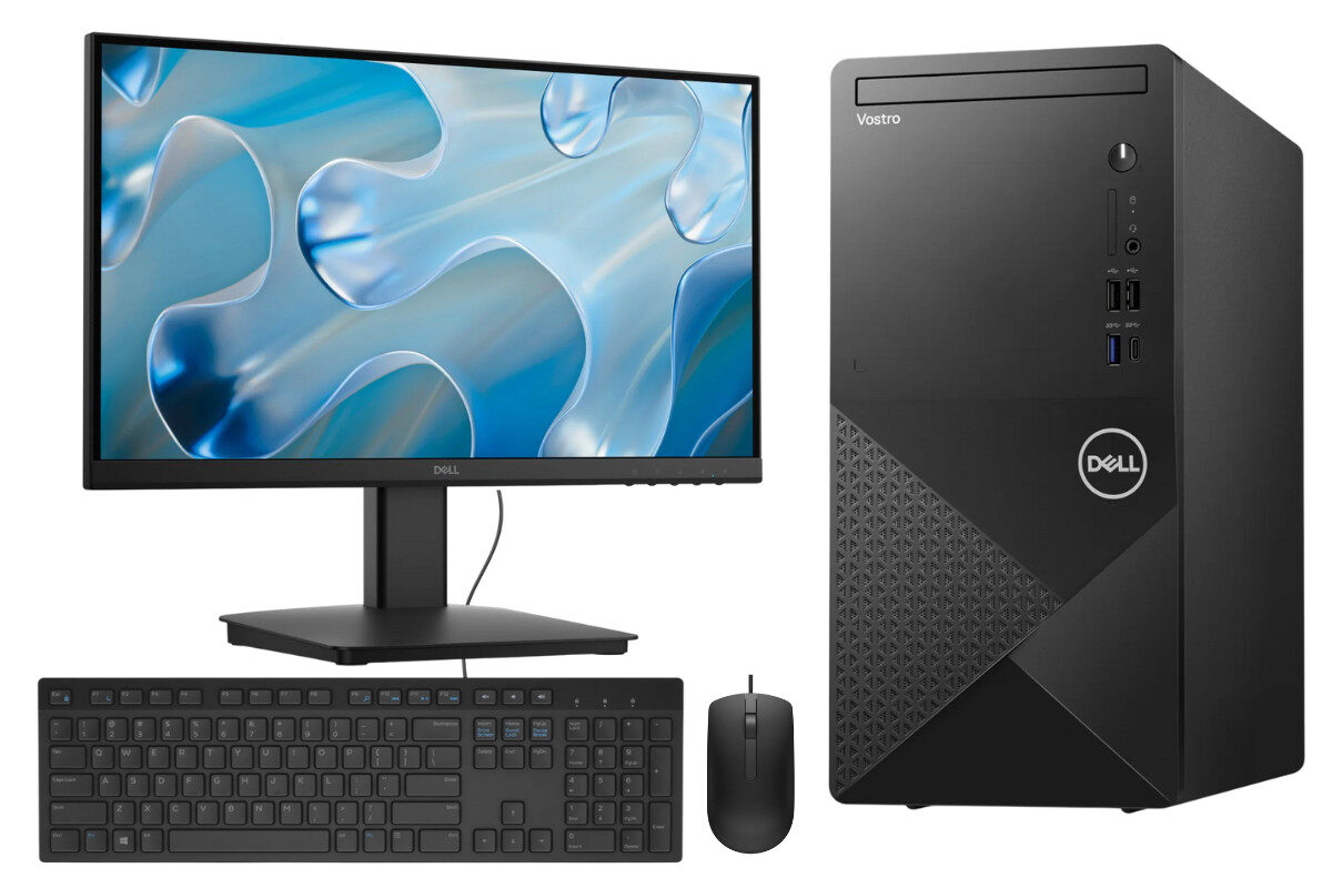 Dell Vostro 3030 i3-12100 8GB 512GB SSD Win 11 Pro PC + Dell Monitor ...